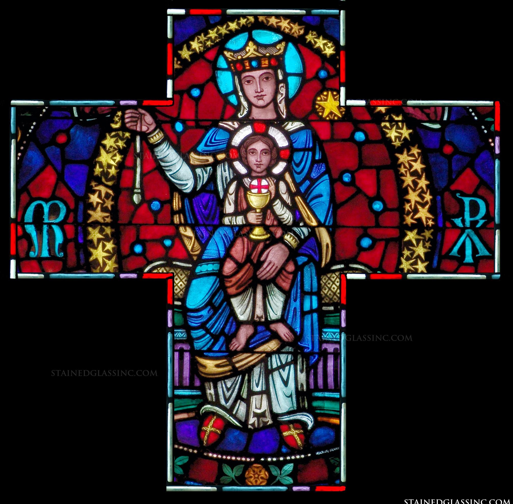 Stained Glass Cross 1 Art & Collectibles Glass Art etna.com.pe