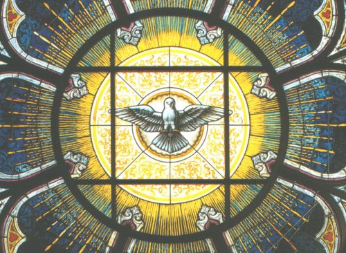 holy spirit stained glass window-blessed-sacrament-shrine - Crossroads ...