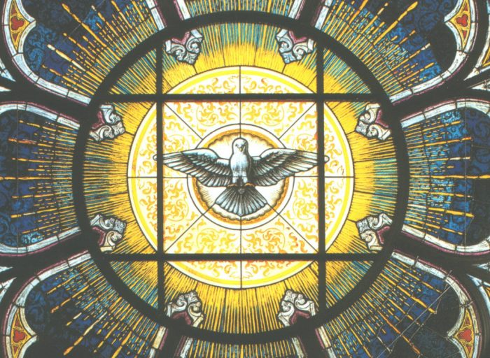 holy spirit stained glass window-blessed-sacrament-shrine - Crossroads ...