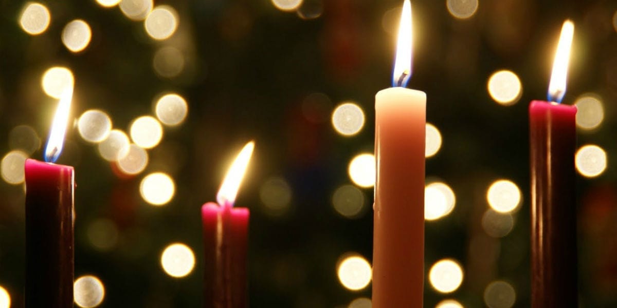 advent wreathe 4 lit candles w lights facebook - Crossroads Initiative
