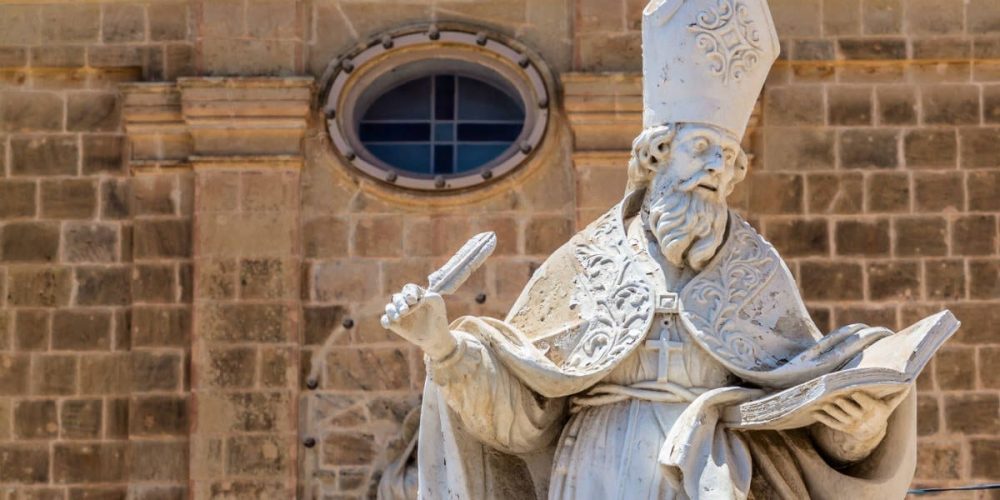 saint augustine of hippo statue augustine and the pelagian heresy ...