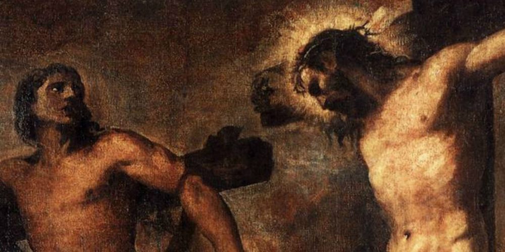 christ and the good thief facebook - Crossroads Initiative