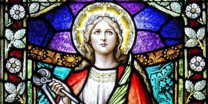 saint methodius stained glass unknown public domain - Crossroads Initiative